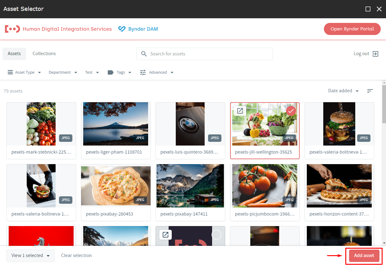 Selecting Assets – Bynder DAM Connector for Sitecore XP/XM Selecting Assets – Bynder DAM Connector for Sitecore XP/XM